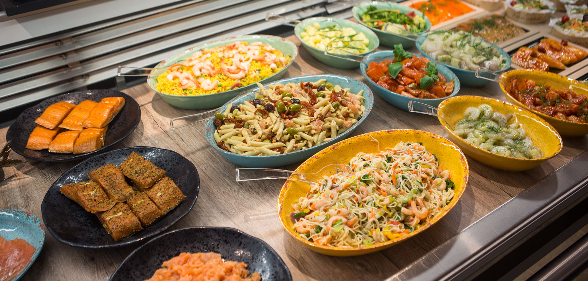 Vitrine-inrichting voor de visspecialist