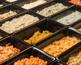 Vitrine-inrichting voor de visspecialist